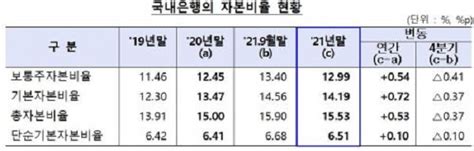 지난해 은행 Bis비율 1553전년比 053p↑