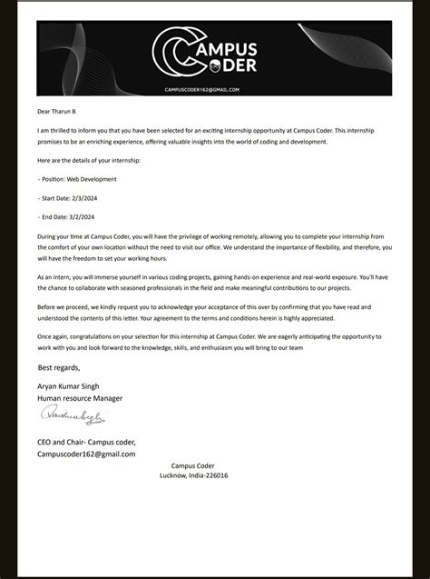 Tharun Balu On Linkedin Internship Webdevelopmentinternship