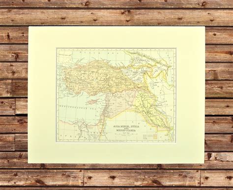 Vintage TURKEY MAP Palestine Ca 1930 Asia Minor Mesopotamia Syria