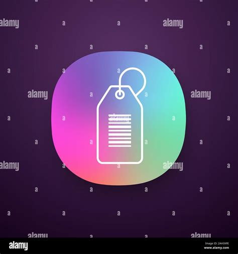 Barcode Label App Icon UI UX User Interface Linear Bar Code Tag Serial Number Store Label