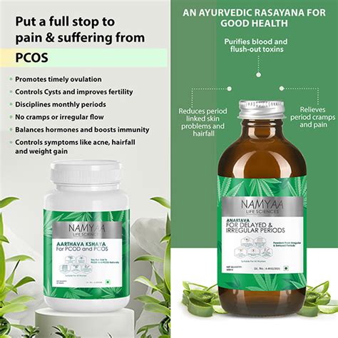 Buy Namyaa Pcod And Pcos Syrup And Tablets Regulates Periods