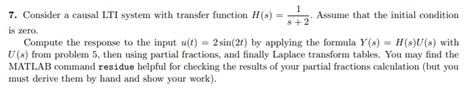 Solved Consider A Causal LTI System With Transfer Chegg