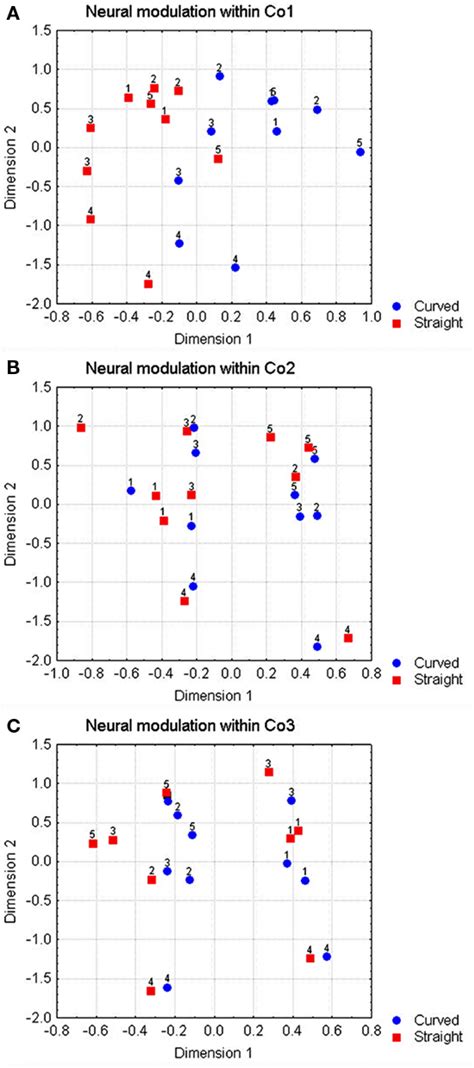 Representation Of Two Dimensions Of A 3 D Mds Solution For The Shapes