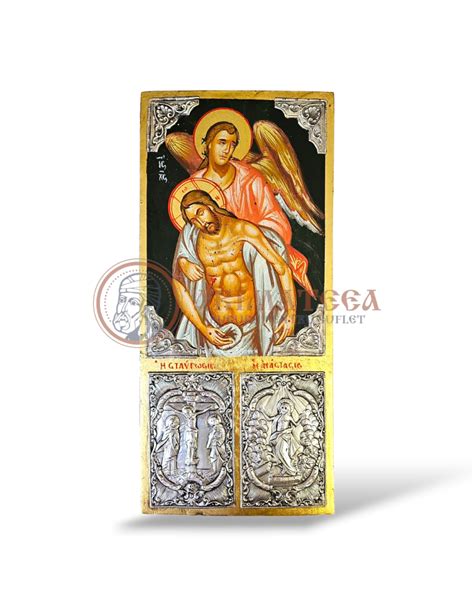 Icoană Pictată și Aurită Ag 925 Iisus Hristos 232