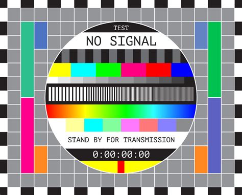 Tv Signal Test Screen Pattern Television Testcard 22746705 Vector Art