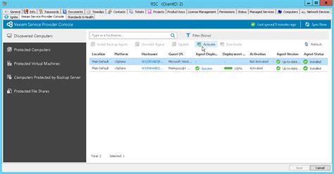 Activating Veeam Backup Agents Veeam Service Provider Console Guide