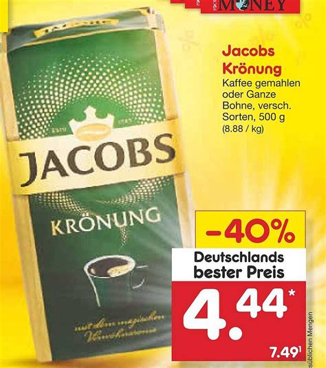 Jacobs Kr Nung Kaffee Gemahlen Oder Ganze Bohne Angebot Bei Netto Marken Discount Prospekte De