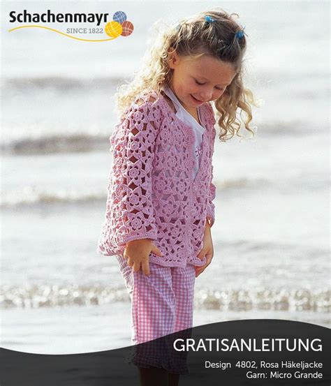 Rosa Häkeljacke 4802 Gratisanleitungen Kleidung häkeln Häkeln