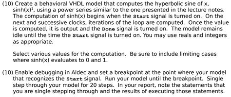 Solved Create A Behavioral VHDL Model That Computes The Chegg