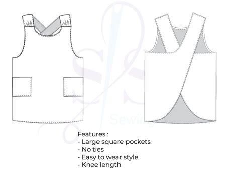 Criss Cross Apron Sewing Pattern Pdf S M L Easy Sewing Pattern