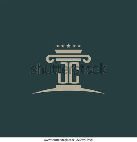 Jc Initials Law Justice Logo Vector Stock Vector Royalty Free