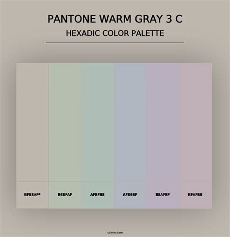PANTONE Warm Gray 3 C Color Palettes Colorxs