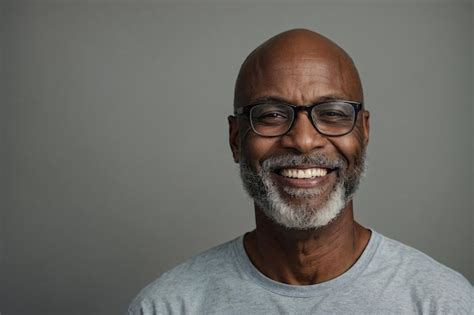 Premium Photo A Man With Glasses And A Gray Background