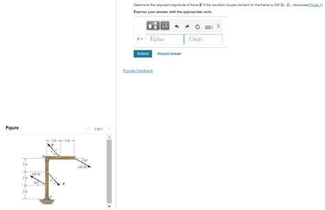 Solved Determine The Required Magnitude Of Force F If The Chegg