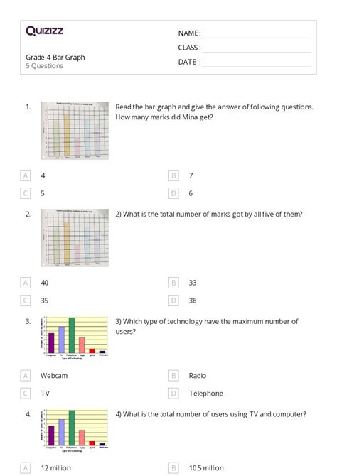 50 Scaled Bar Graphs Worksheets For 4th Class On Quizizz Free