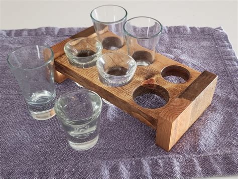 Wood Shot Glass Rack Short Shots Tall Shots Etsy