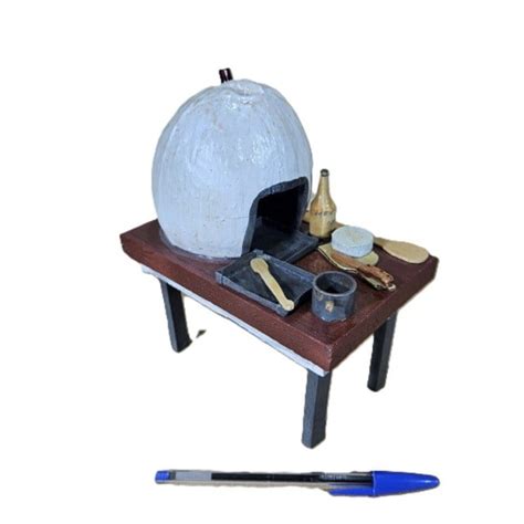 Miniatura Artesanato Feito à Mão Fogão Lenha 19x16x10cm 370g