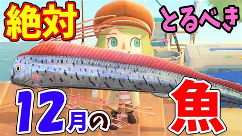 【あつ森】12月の魚を全て紹介！レアな魚の値段や釣り方を徹底解説！イトウやリュウグウノツカイを釣りつつ図鑑をフルコンプリート＆金の釣り竿ゲット