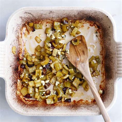 Roasted Celery With Dates And Blue Cheese Its A Veg World After All®