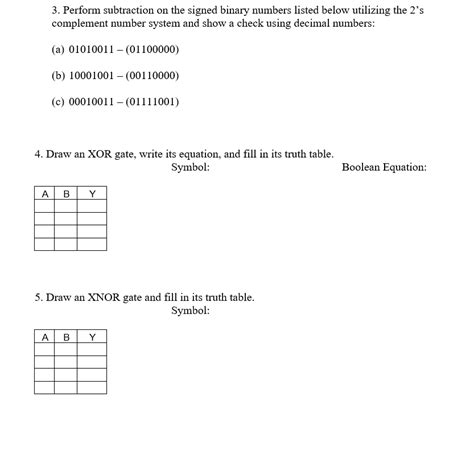 Solved Perform Subtraction On The Signed Binary Numbers Chegg