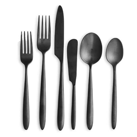 Muse Matte Black Flatware Vinis Party Rentals