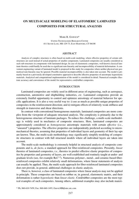 Pdf On Multi Scale Modeling Of Elastomeric Laminated Composites For