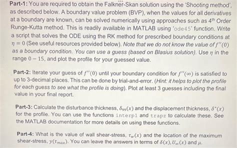 Solved Problem 11 Consider The Falkner Skan Solution For
