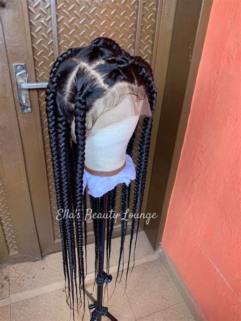 Knotless Box Braided Wig Etsy Box Braid Wig Braids Wig Box Braids