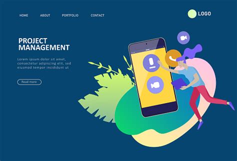 프로젝트 관리 비즈니스 워크플로우 및 컨설팅을 위한 오피스 컨셉 비즈니스 인력 웹 사이트 및 모바일 웹 사이트에 대한 현대 벡터 일러스트 플랫 개념 문자 Html에 대한