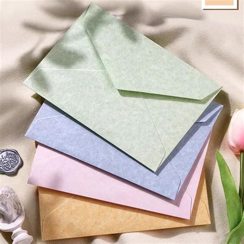 Kawaii Macaron Envelopes 250g Thick Paper Envelopes Seal Stickers Diy