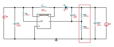 LMR Error On WEBENCH Power Designer Feedback Voltage Divider Simulation Hardware