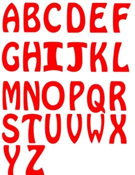 Alphabet Letters Clipart Red By Suzibeedesigns Tpt