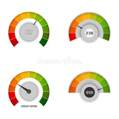 Business Credit Score Vector Speedometers Stock Vector Illustration Of High Indicator 178443876