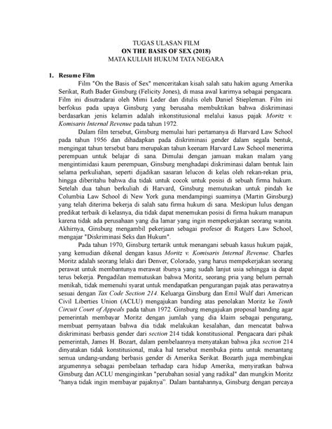 Resume Film On The Basis Of Sex Tugas Ulasan Film On The Basis Of Sex