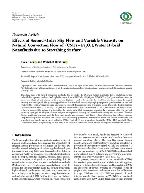 Pdf Effects Of Second Order Slip Flow And Variable Viscosity On Natural Convection Flow Of