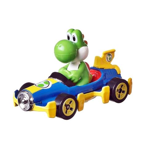 Miniatura Carro Mario Kart Yoshi Die Cast 60 Cm Hot Wheels