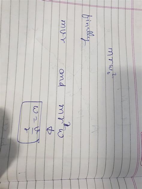 a hoop of radius r and mass m rotating with an anger velocity is