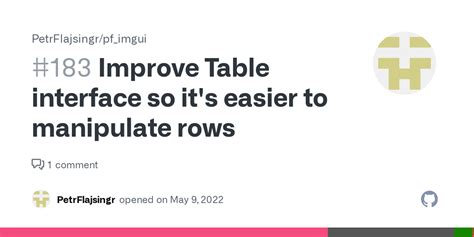 Improve Table Interface So It S Easier To Manipulate Rows Issue 183