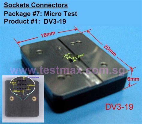 SocketConnector Package Micro Test Testmax Manufacturing Pte Ltd
