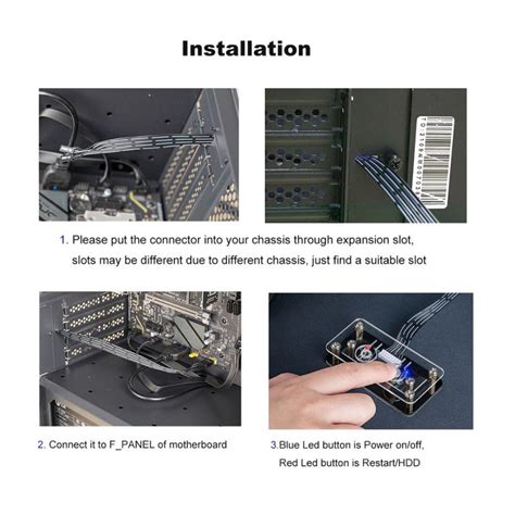 Universal Pc Power Button External Power Switch Onoff And Reset