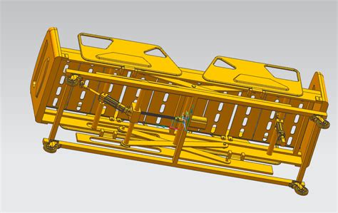 自动护理床 UG 模型图纸下载 懒石网