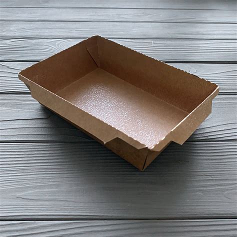 Купить Контейнер бумажный Snack-box крафт/крафт прямоугольный 750мл ...