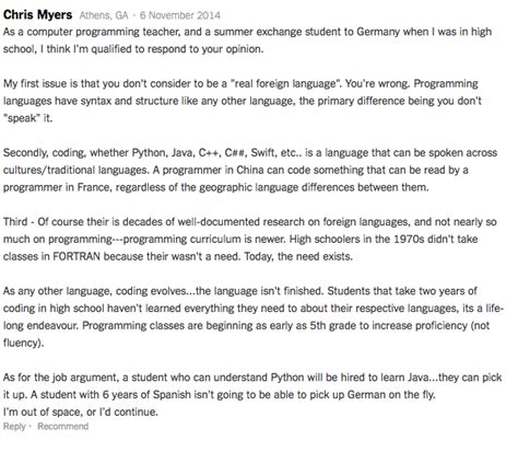 Coding As A Foreign Language Requirement Great Idea Or Absurd By