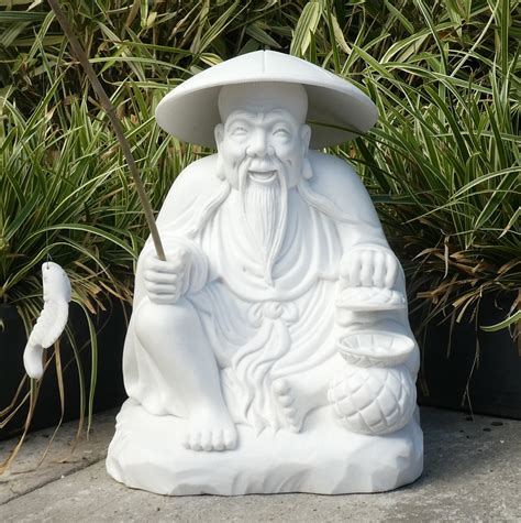 Dinova Sitting Man Statue Fishing Pots To Inspire