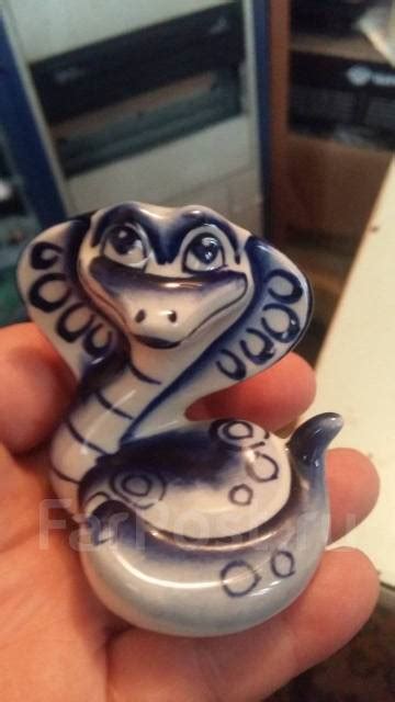 Фигурка гжель змея оригинал всем б у в наличии Цена 200₽ во Владивостоке