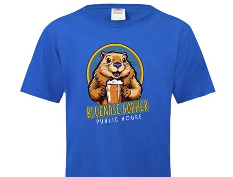 T Shirt Cartoon Gopher Logo — Bluenose Gopher Public House
