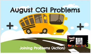 August CGI Word Problems JOINING PROBLEMS By The Happy Apple TPT
