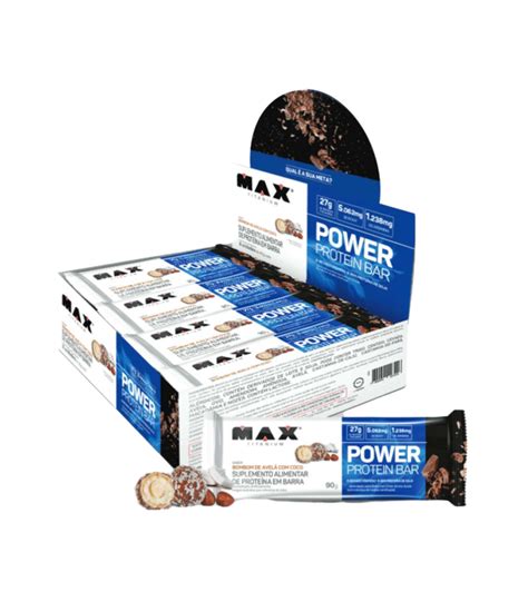 Power Protein Bar 90g Chocolate Com Avelã Max Titanium Europe