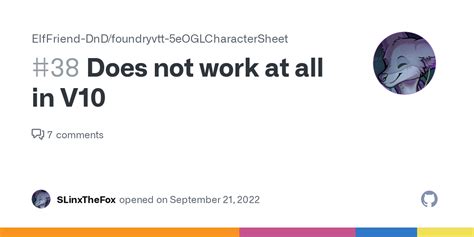 Does Not Work At All In V Issue Elffriend Dnd Foundryvtt