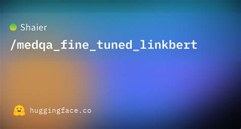 Shaier Medqa Fine Tuned Linkbert At Main